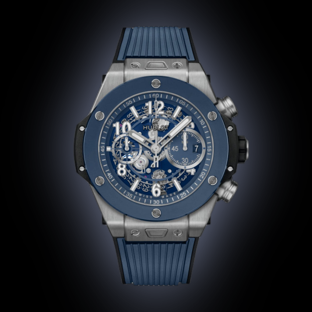 Hublot Big Bang Unico 441.NL Mat Blue Dial, Microblasted Titanium, 42.0 ...