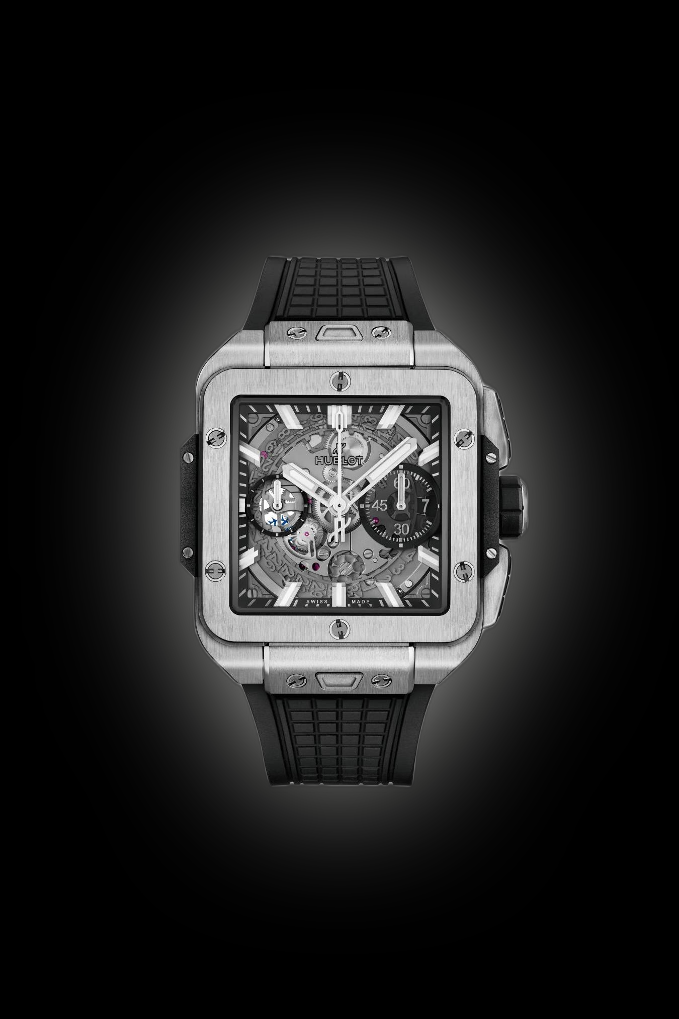 Hublot Square Bang Unico 821.NX Titanium, 42.0 mm, Manual Winding, Rubber