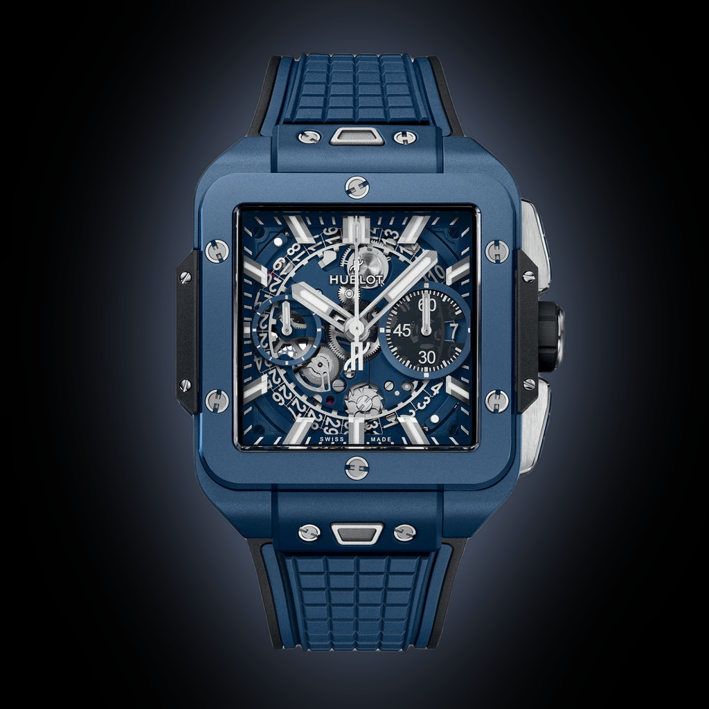 Hublot Square Bang Unico 821.EX Blue Ceramic, 42.0 mm, Sapphire Crystal ...