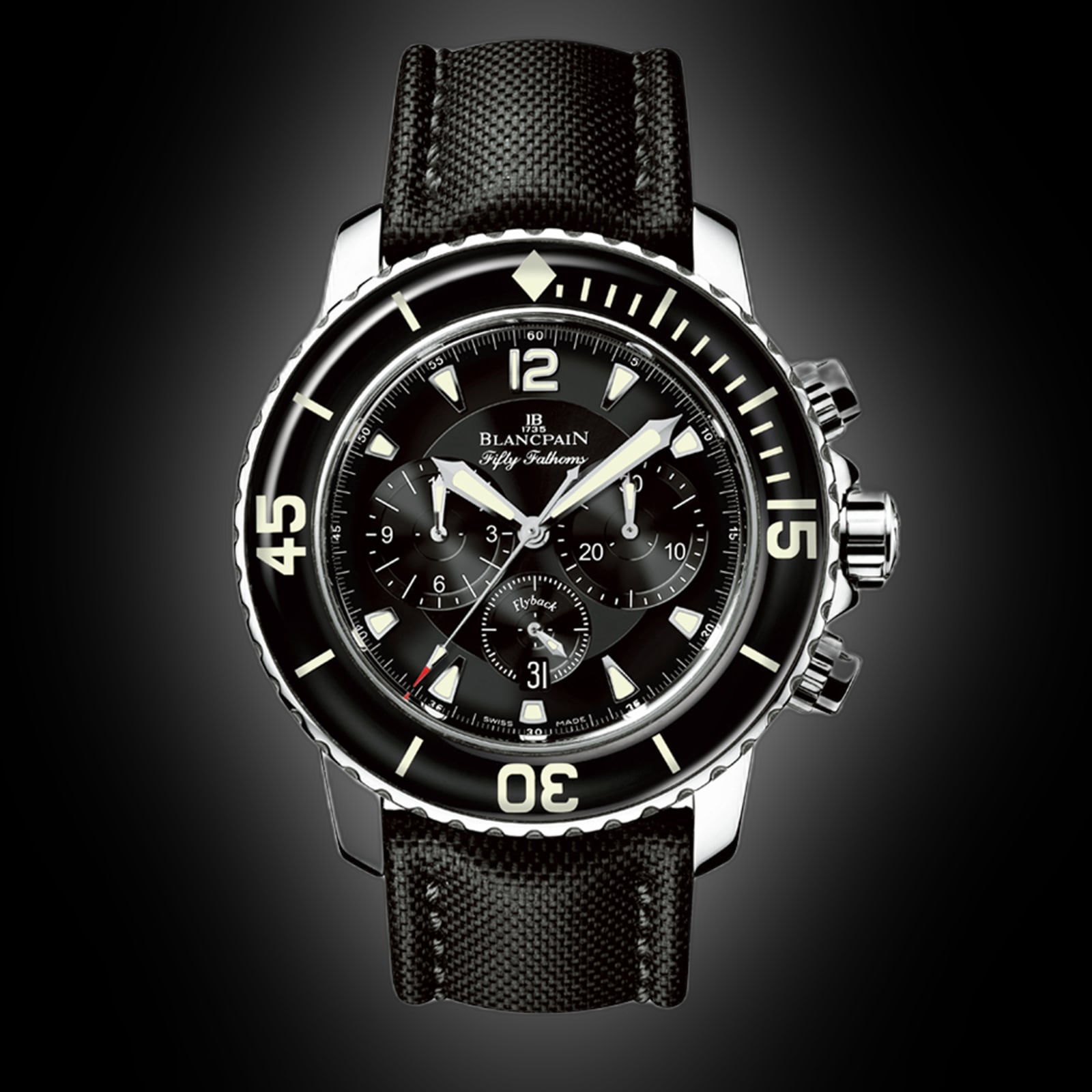 Blancpain Fifty Fathoms 5085 Black Dial, Steel, 45.0 mm, Chronographe
