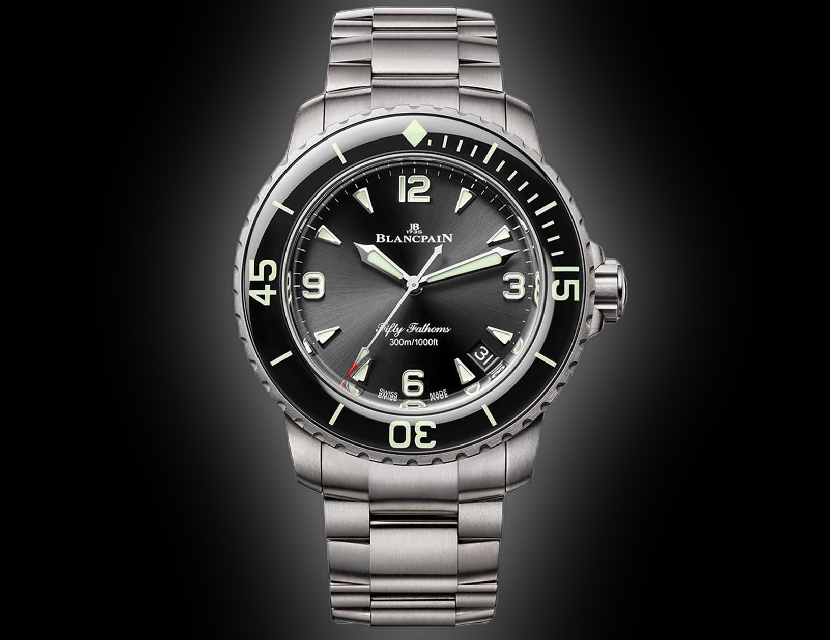 Blancpain Fifty Fathoms 5010 Black Dial, Titanium, 42.3 mm, Self Winding