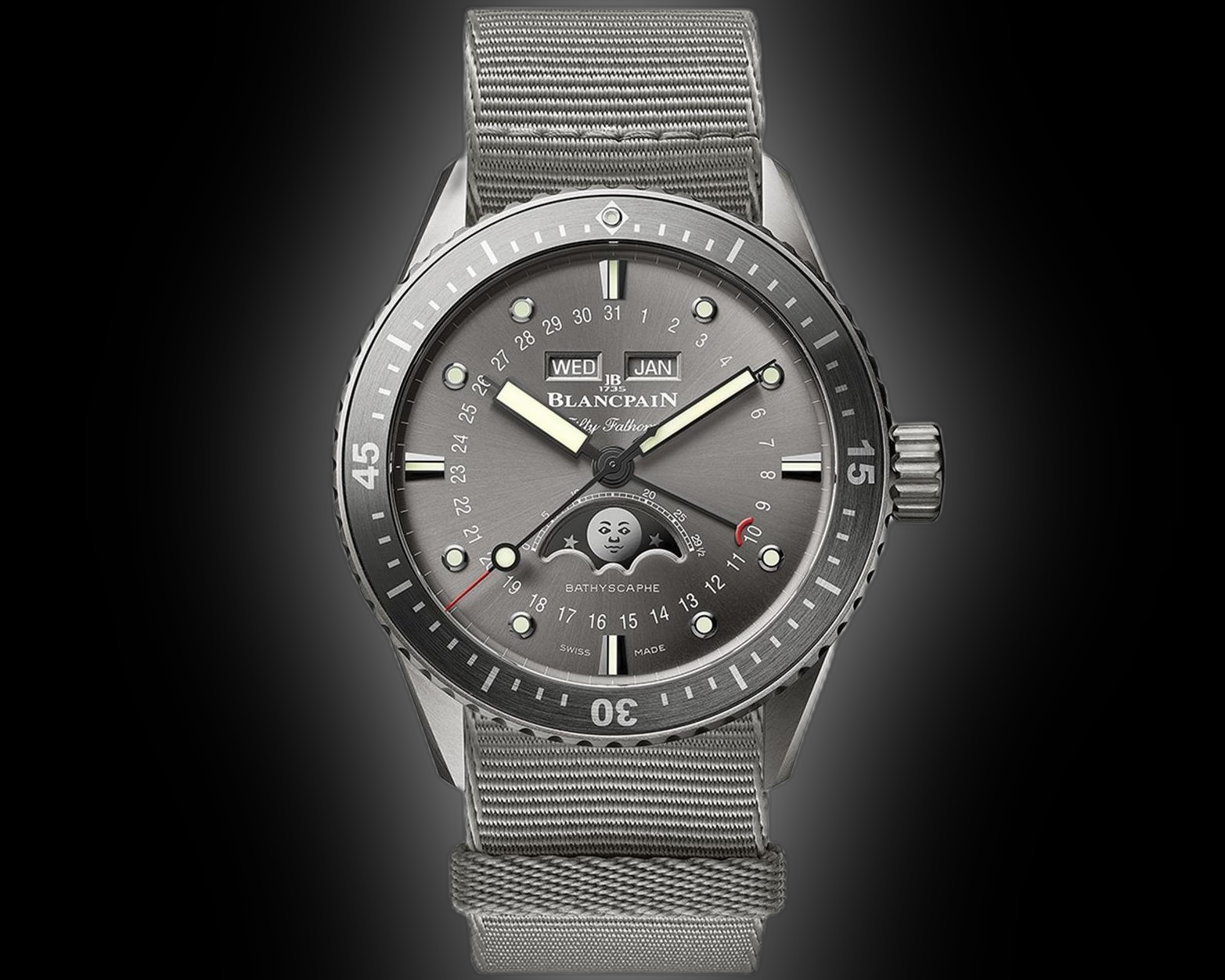 Blancpain Fifty Fathoms Bathyscaphe 5054 Grey Meteor Dial, Titanium, 43 ...