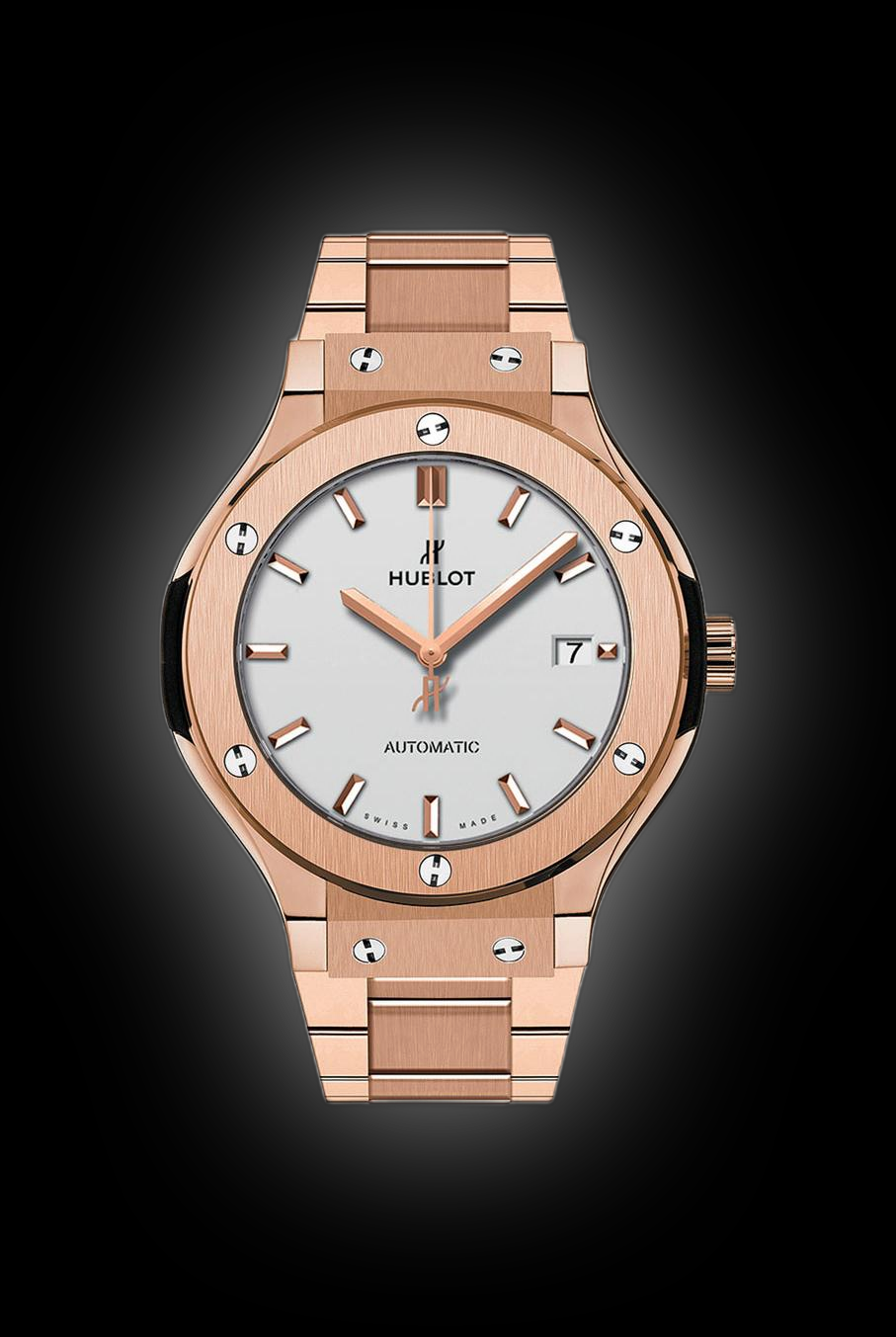 Hublot Classic Fusion 565.OX Silver Opaline Dial, 18kt Rose Gold, 38.0 ...