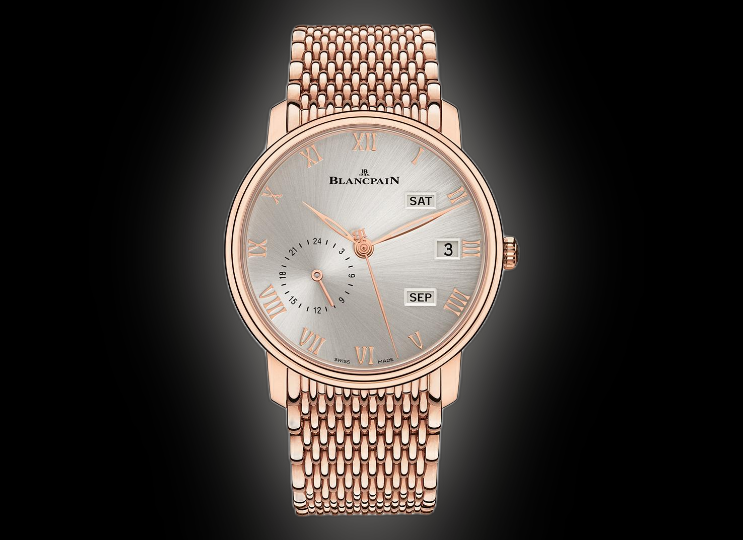 Blancpain Villeret 6670 Grey Dial, Red Gold, 40.0 mm, Annual Calendar