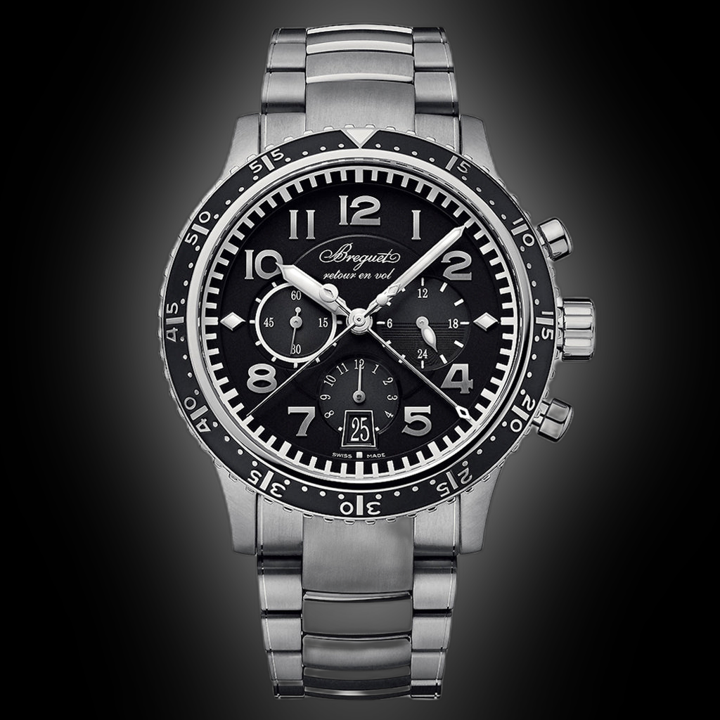 Breguet Type XX 3810TI Black Dial, Titanium, Men's Watch, Chronograph