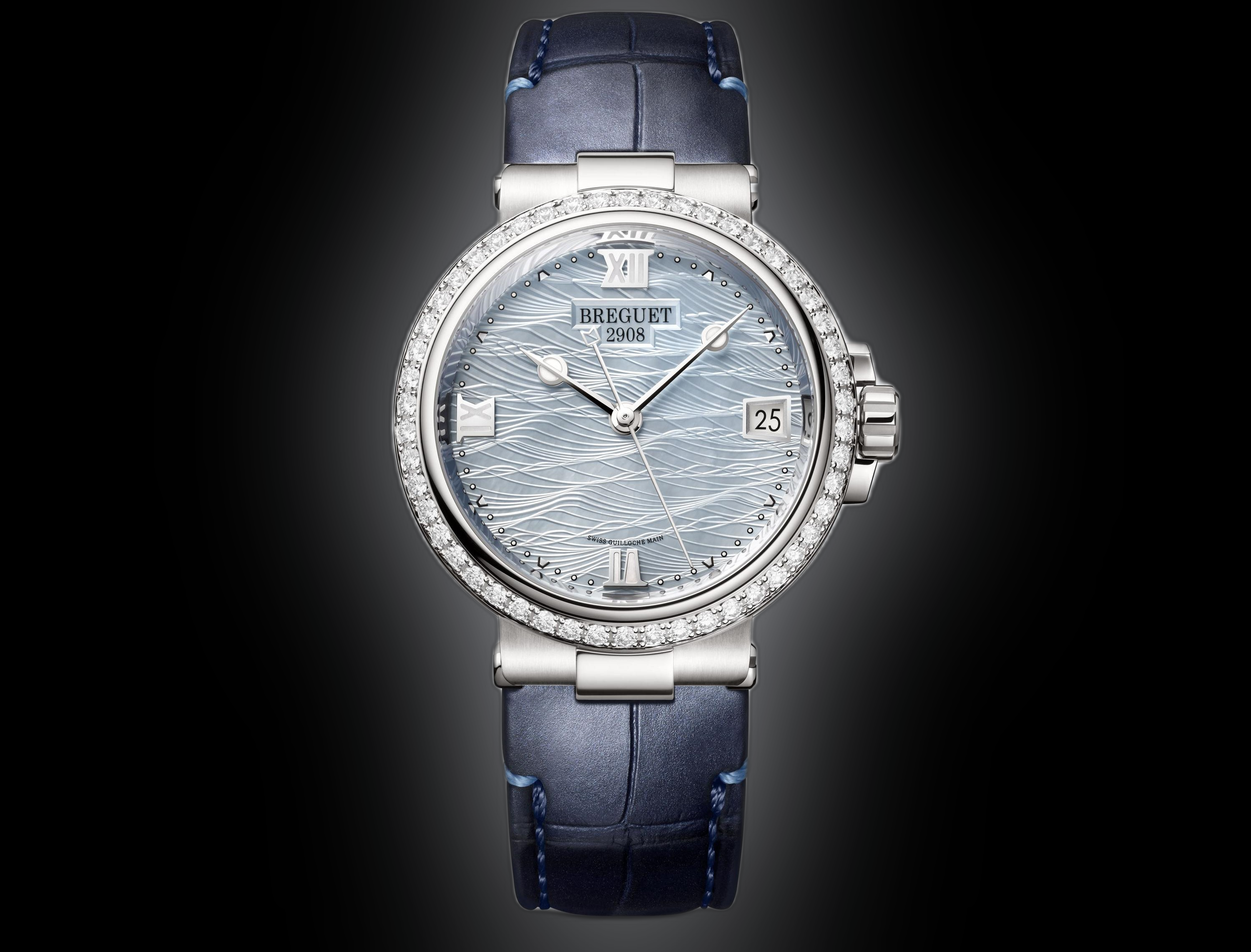 Breguet Marine 9518 Pink Dial, Steel, 33.8 mm, Self Winding