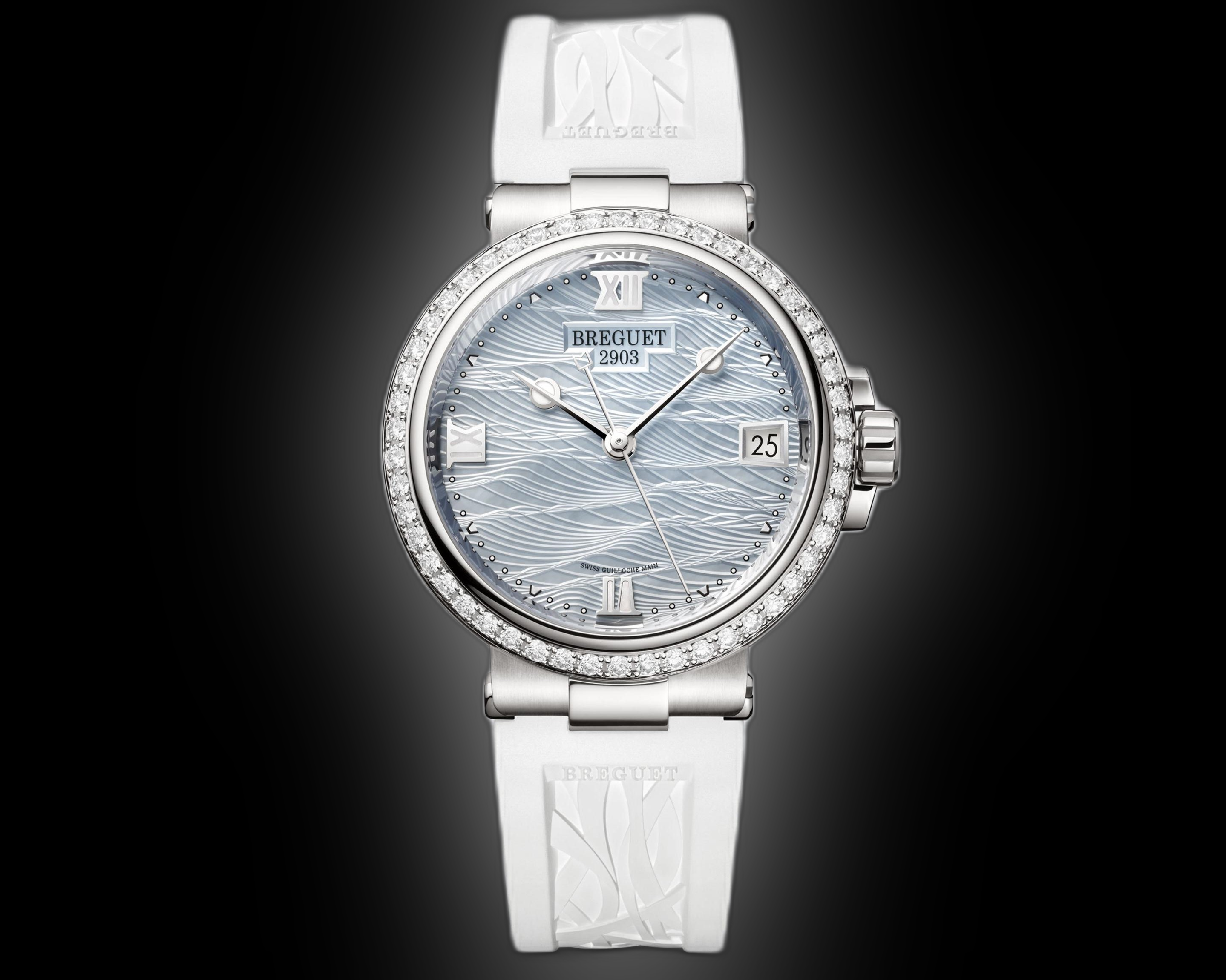 Breguet Marine 9518 Pink Dial, Steel, 33.8 mm, Mother of Pearl