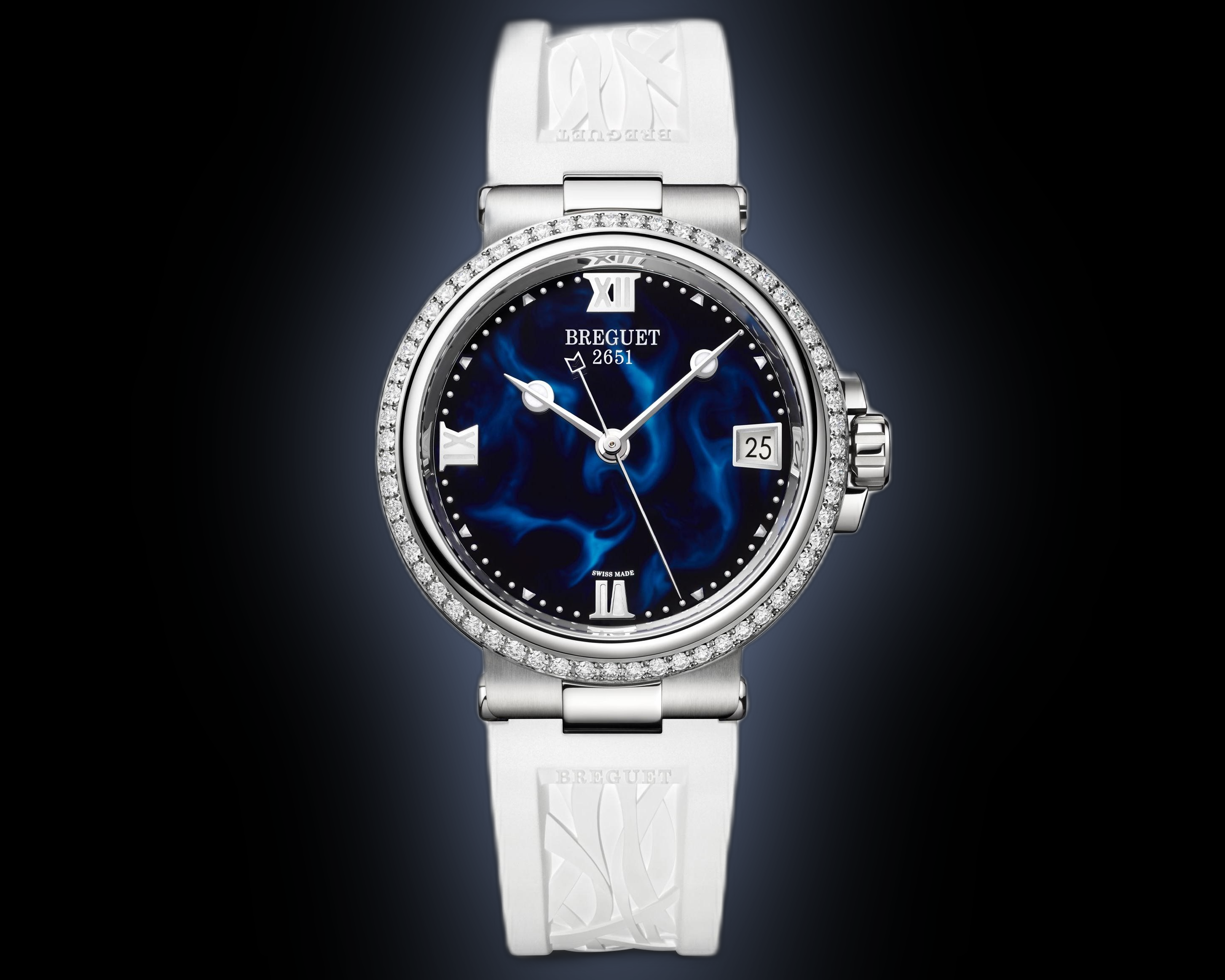 Breguet Marine 9518 Blue Dial, Steel, 33.8 mm, Rubber