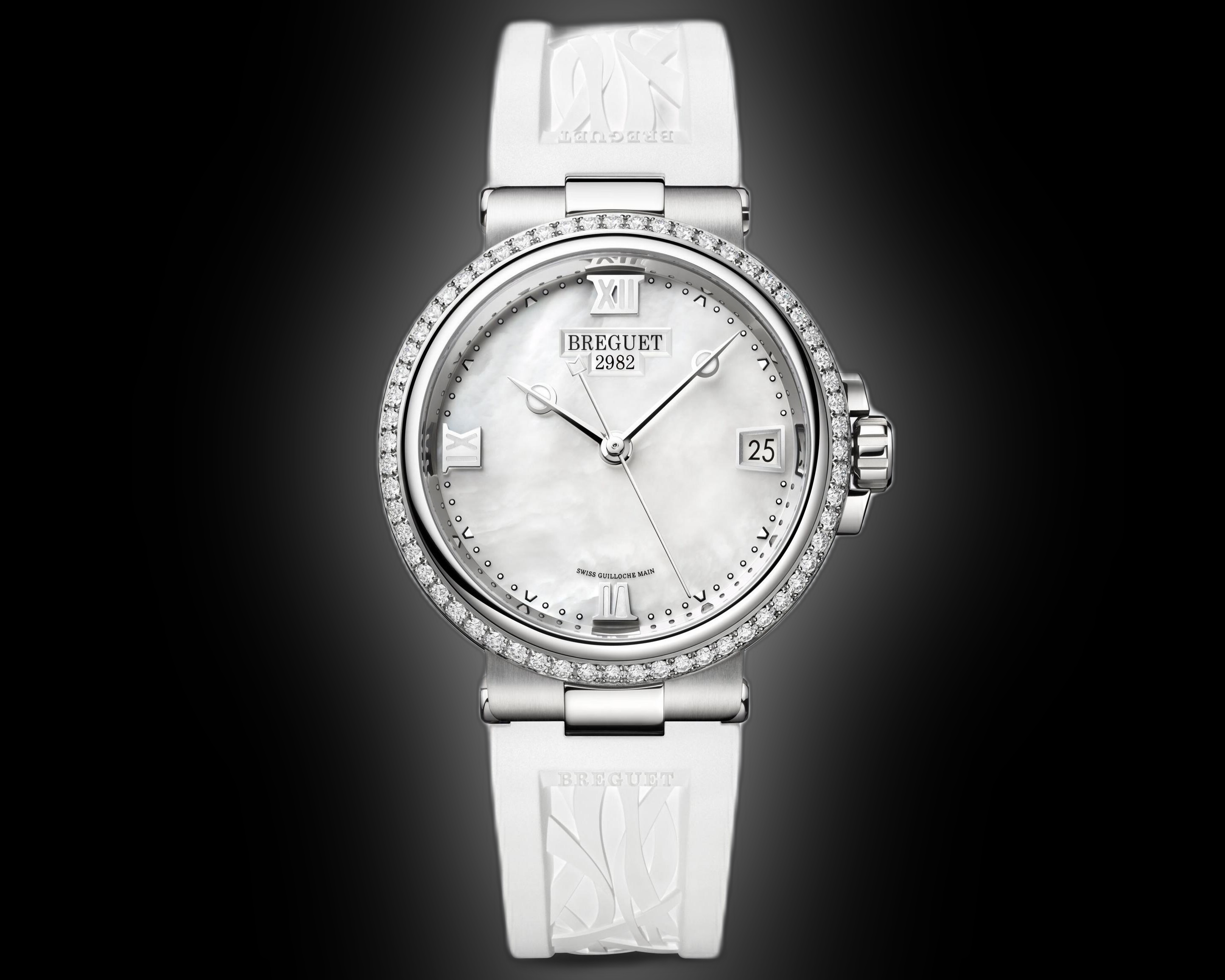 Breguet Marine 9518 White Dial, Steel, 33.8 mm, Mother of Pearl