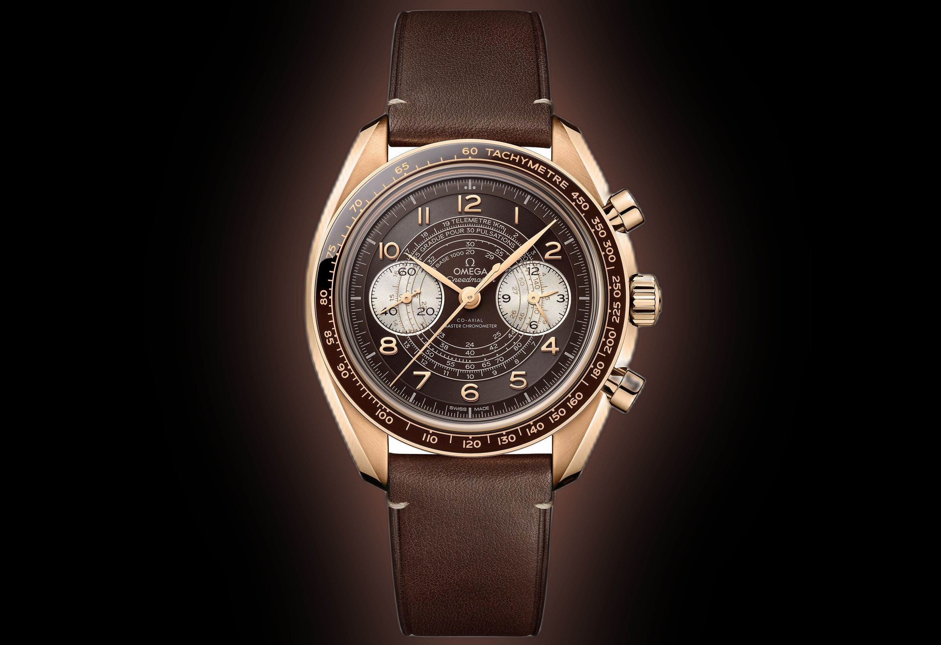 Omega Speedmaster Two Counters 329.92 Brown Dial, Bronze Gold, 43.0 mm ...