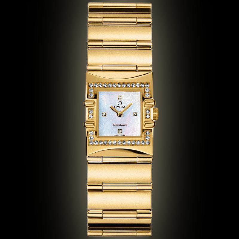 Omega Constellation Quadra 1135.76 White Dial, Yellow Gold, 19.3 mm, Quartz