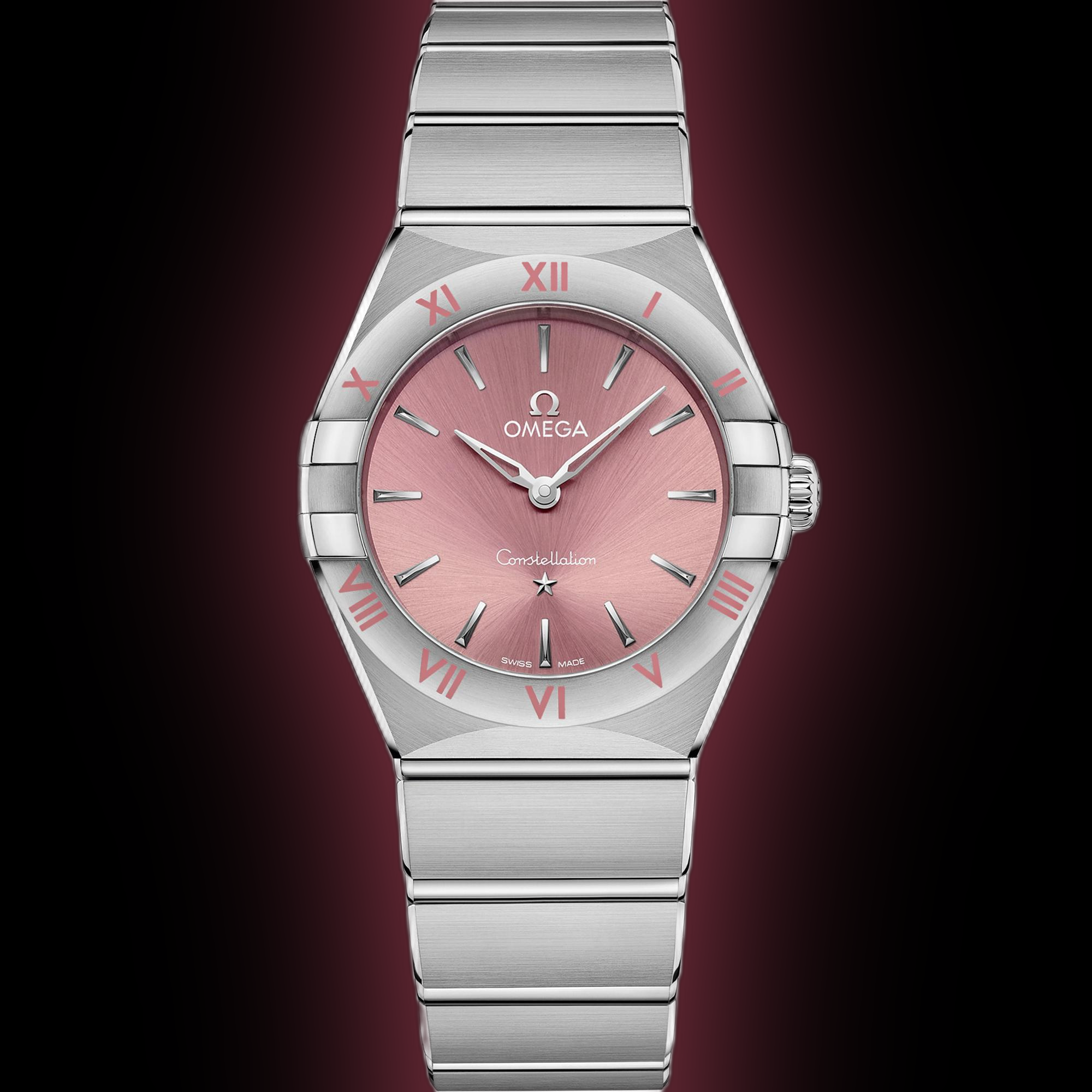Omega Constellation 131.10 Pink Dial, Steel, 28.0 mm, Quartz