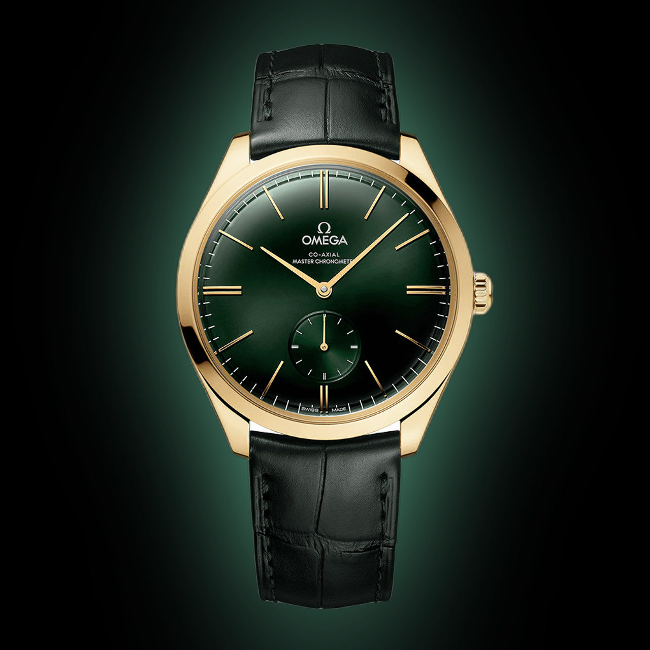 Omega De Ville Trésor 435.53 Green Dial, 18K Yellow Gold, 40.0 mm ...