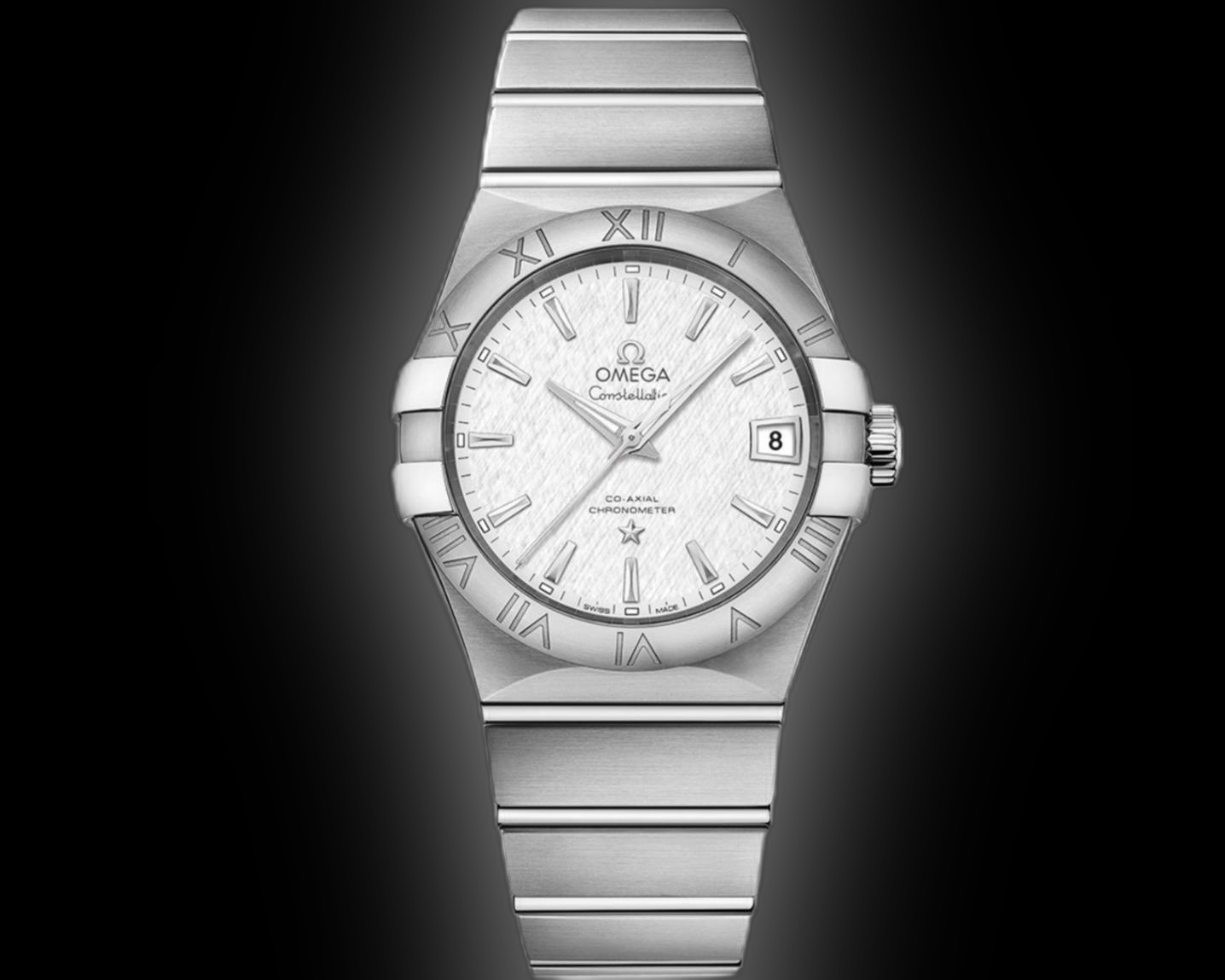 Omega Constellation 38 123.10 White Opaline Dial, Stainless Steel, 38.0 ...