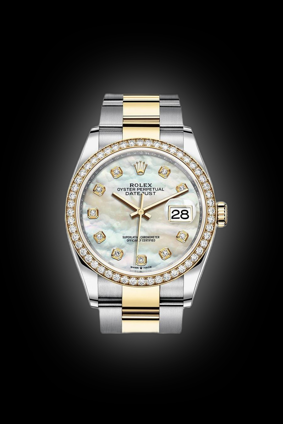 Rolex Datejust 36 126283 Mother of Pearl Dial, 18kt Yellow Gold, Oyster ...