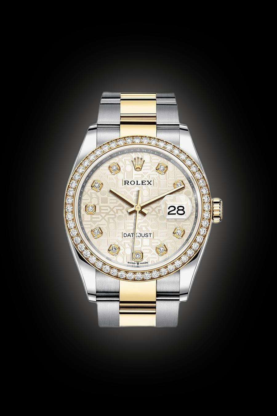 Rolex Datejust 36 126283 Silver Dial, 18kt Yellow Gold, Jubilee, Men's ...