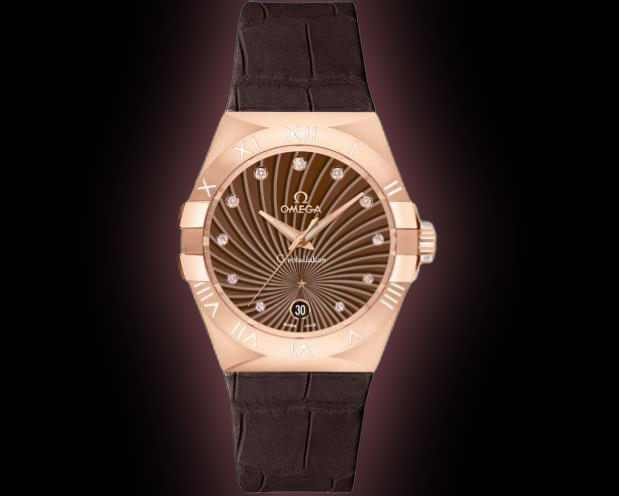 Omega Constellation Quartz 35 Red Gold / Brown Supernova / Alligator