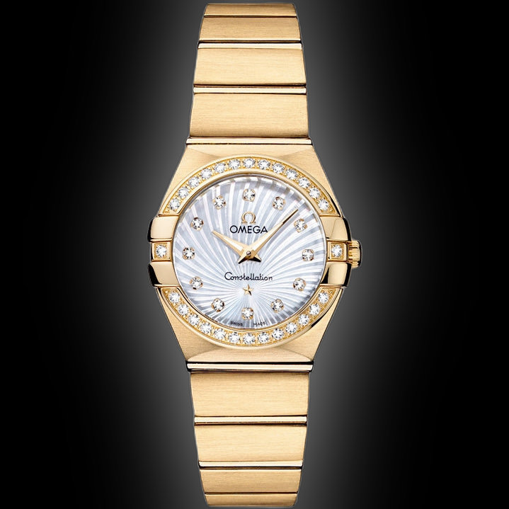 Omega Constellation Quartz 24 Brushed Yellow Gold / Diamond / MOP Supernova