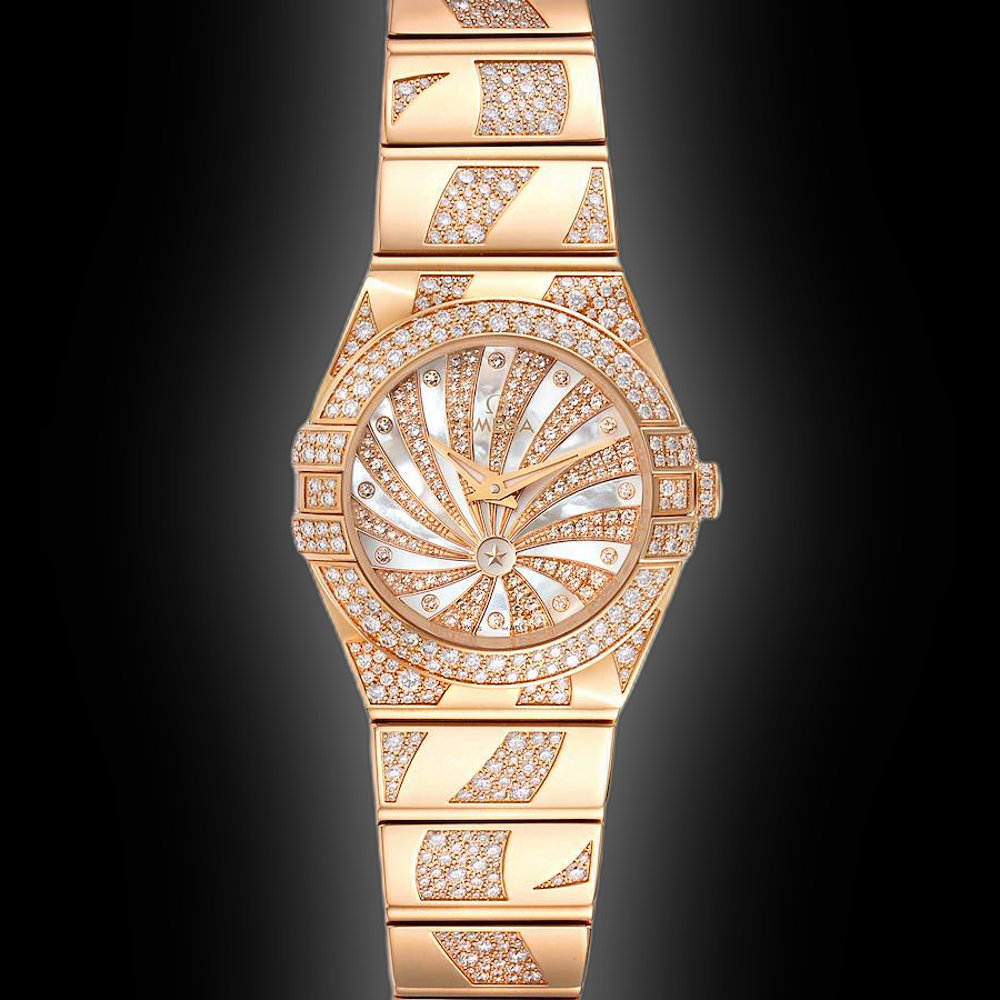 Omega Constellation 24 123.55 Supernova Dial, Red Gold, 24.0 mm, Gem-Set