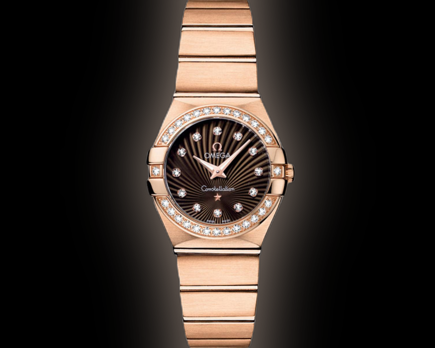 Omega Constellation 24 123.55 Brown Dial, Red Gold, 24.0 mm, Supernova