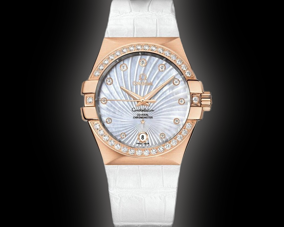Omega Constellation 35 123.58 White Dial, Red Gold, 35.0 mm, Supernova
