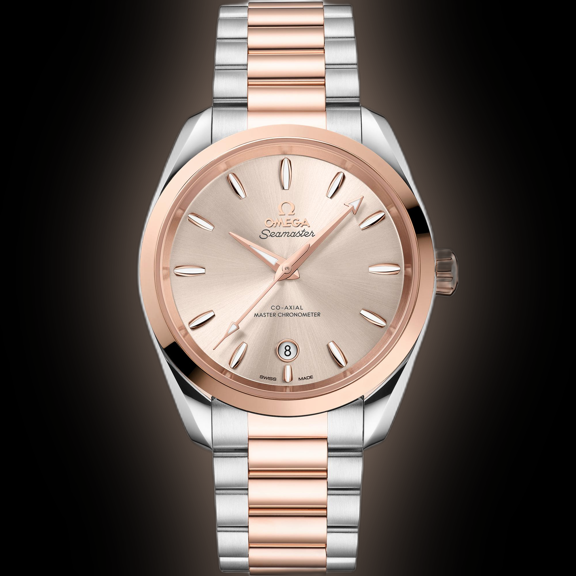 Omega Seamaster Aqua Terra Shades 220.20 Linen Dial, 18K Sedna Gold, 38 ...