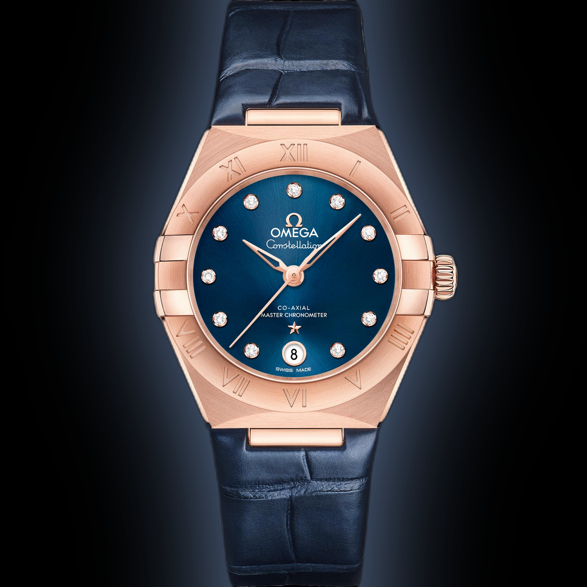 Omega Constellation Manhattan 29 131.53 Blue Dial, Sedna Gold, 29.0 mm ...