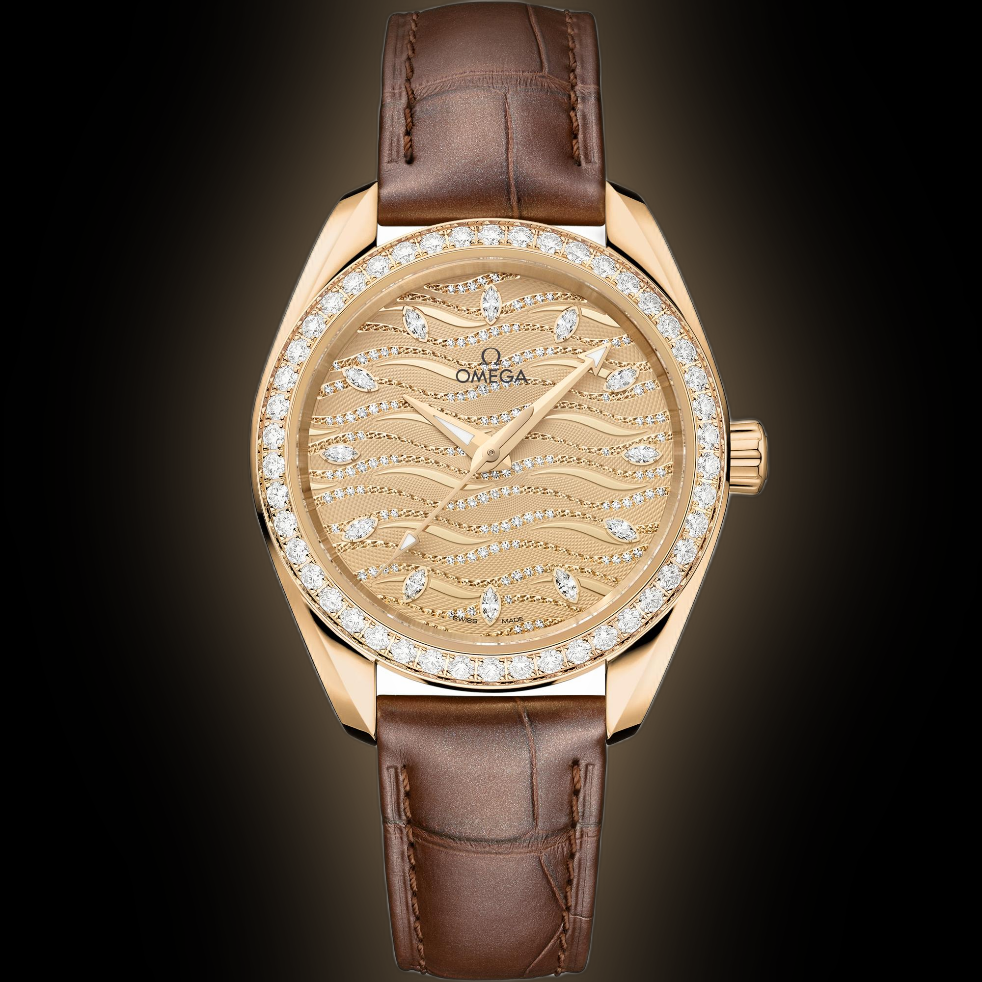 Omega Seamaster Aqua Terra 150M 220.58 Yellow Dial, 18K Moonshine™ Gold ...