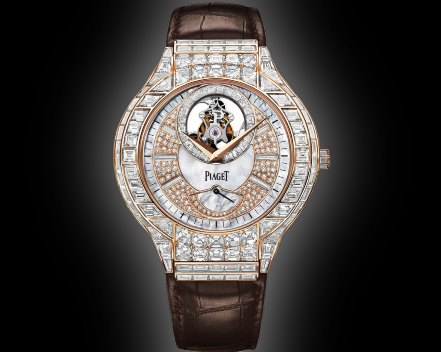 Piaget Polo 36111 Paved Dial, Pink Gold, 44.0 mm, Tourbillon