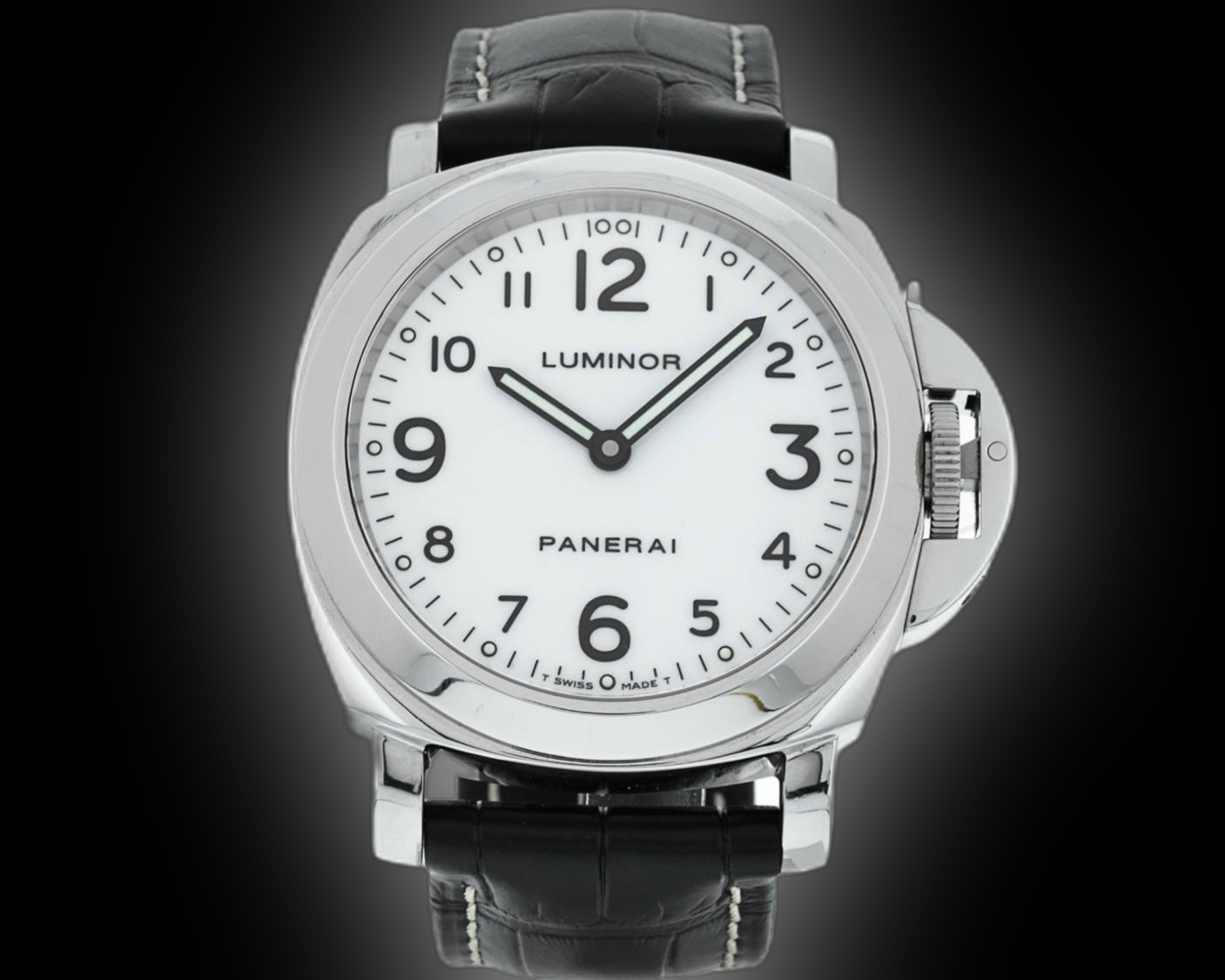Panerai Luminor Base 00010 White Dial, Stainless Steel, 44.0 mm, Manual ...
