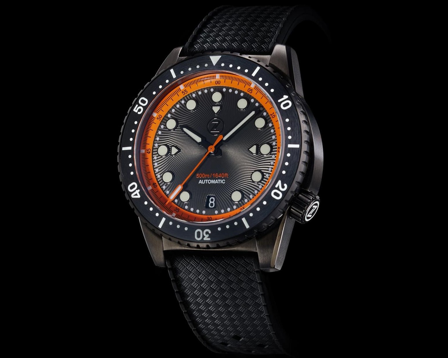 Zelos Mako V2 500 m Diver Ceramic Insert, PVD Orange Dial, Stainless ...