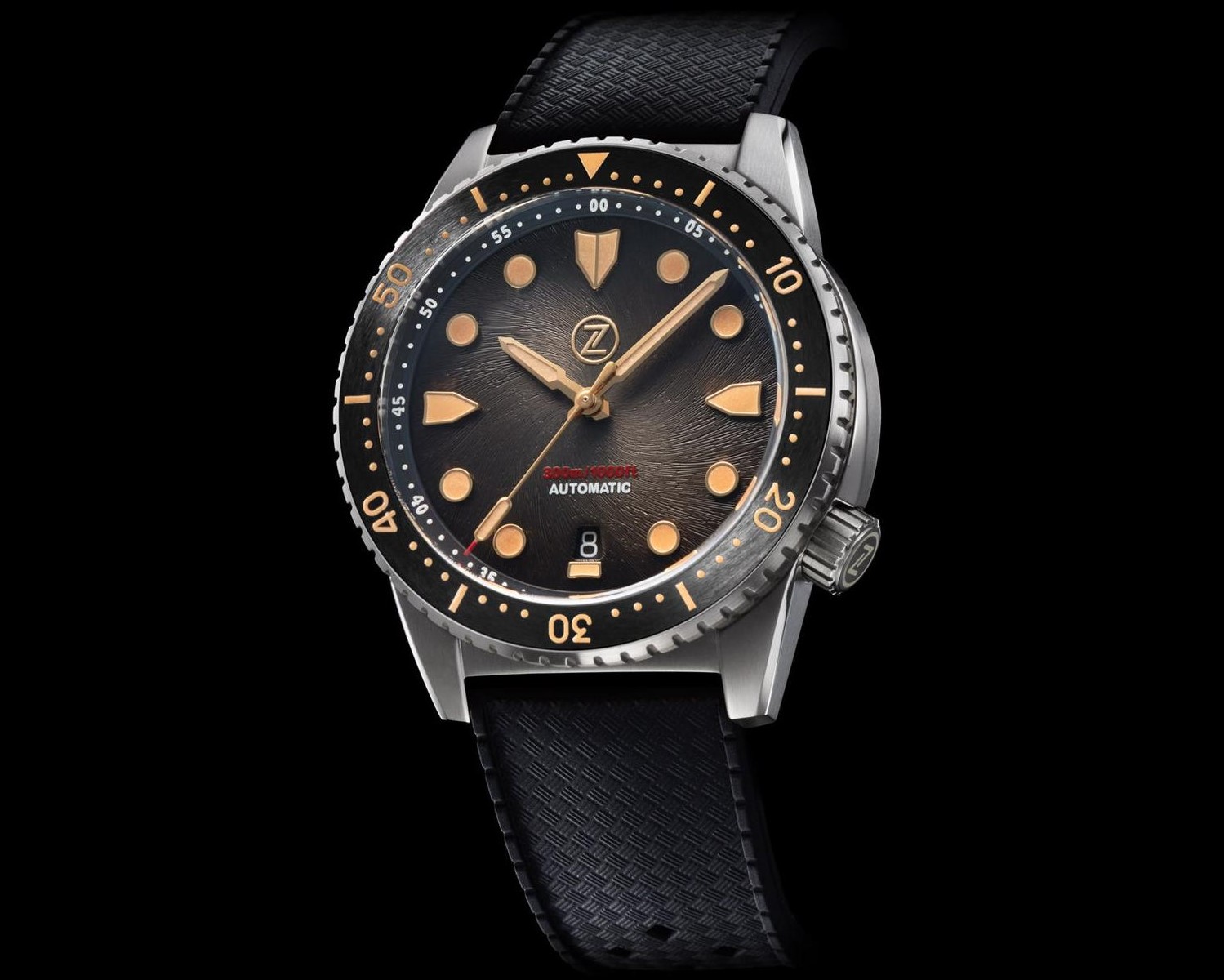 Zelos Mako V3 300m Steel Vintage Black | Coveted
