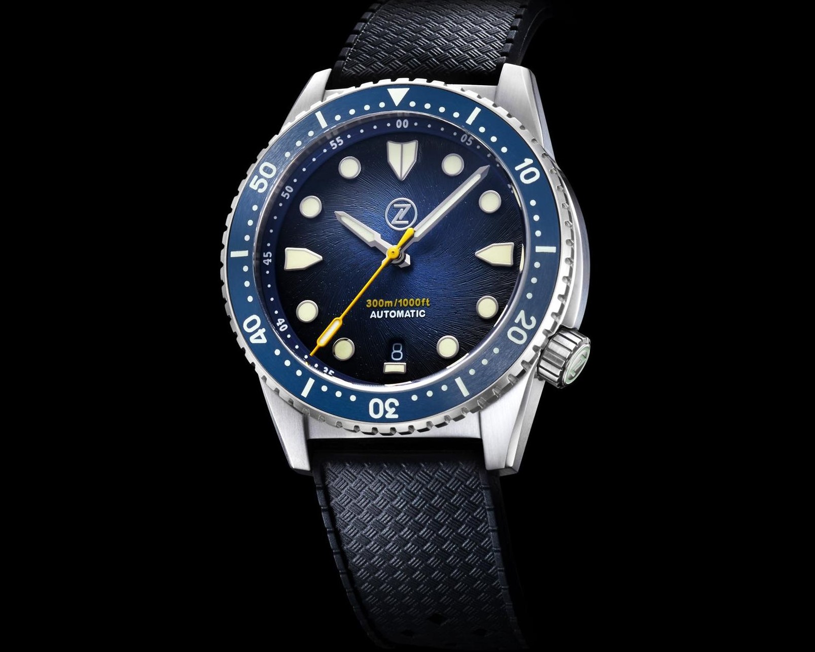 Zelos Mako V3 300 m 300 m, Midnight Blue Dial, Stainless Steel, 40 mm