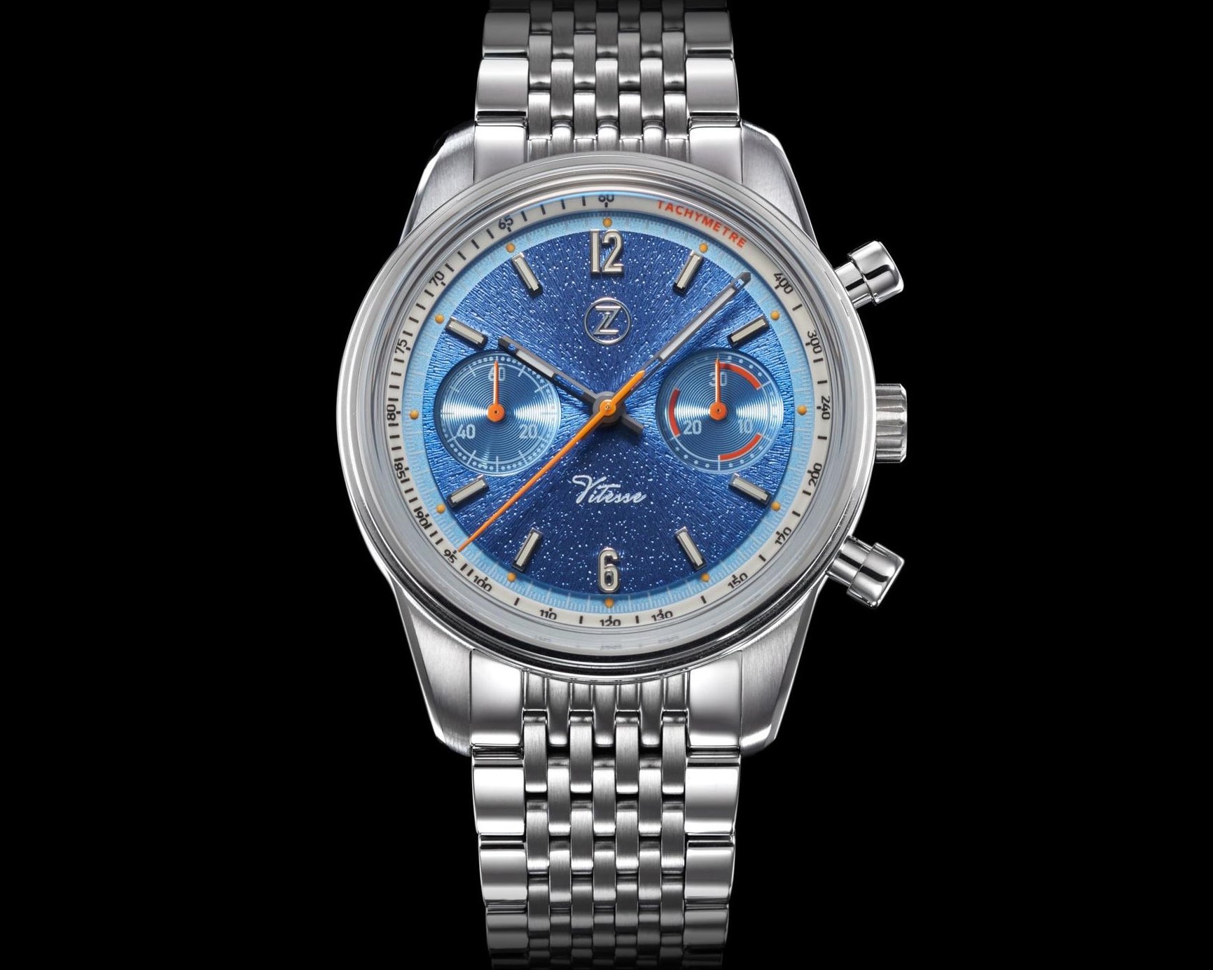 Zelos Vitesse Automatic Gulf, Blue Orange Accents Dial, Stainless Steel ...