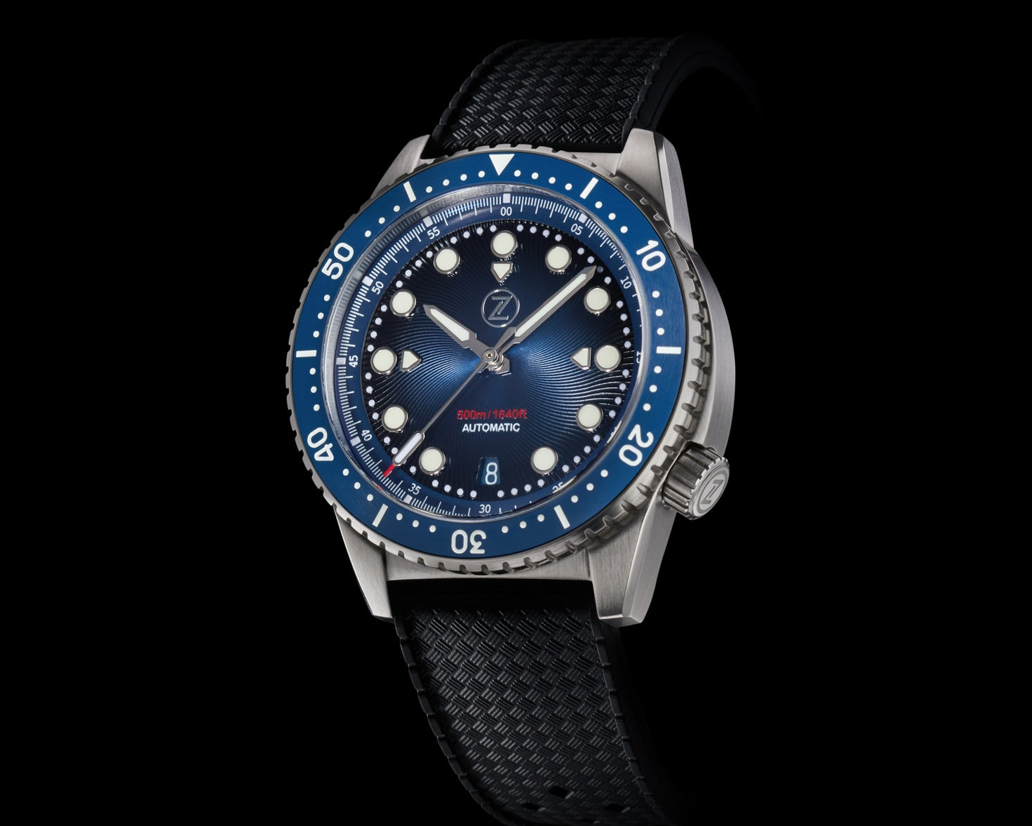 Zelos Mako V2 500 m Diver 500 m, Midnight Blue Dial, Stainless Steel, 40 mm